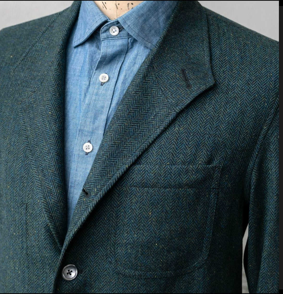 Sinclair Emerald Herringbone